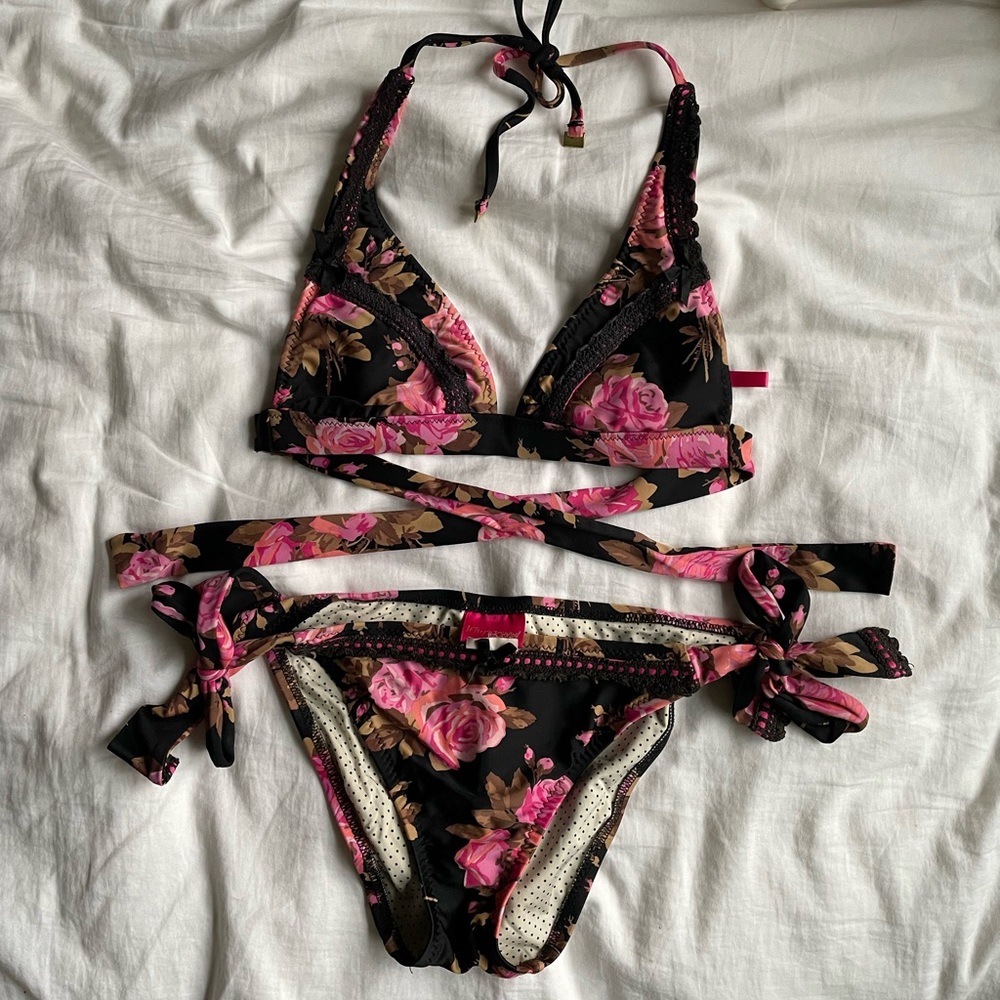 Rare Betsy Johnson Vintage Bikini Swimsuit Gem